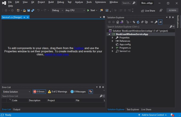 How to Create a Windows Service using Visual Studio 2019 – andrewhalil.com